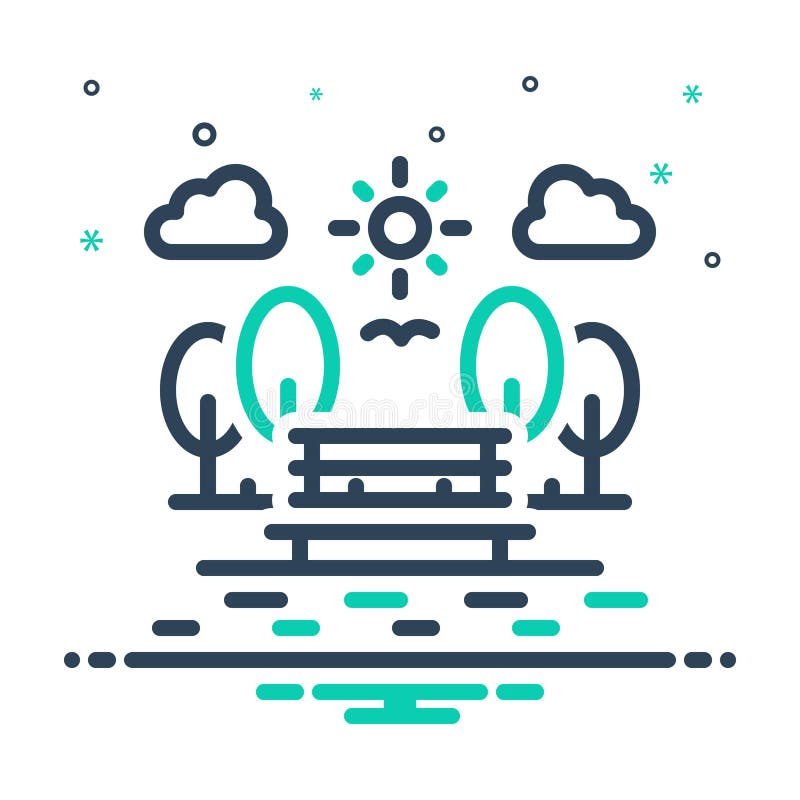 Mix Icon for Public Spaces, Public and Garth Stock Vector ...