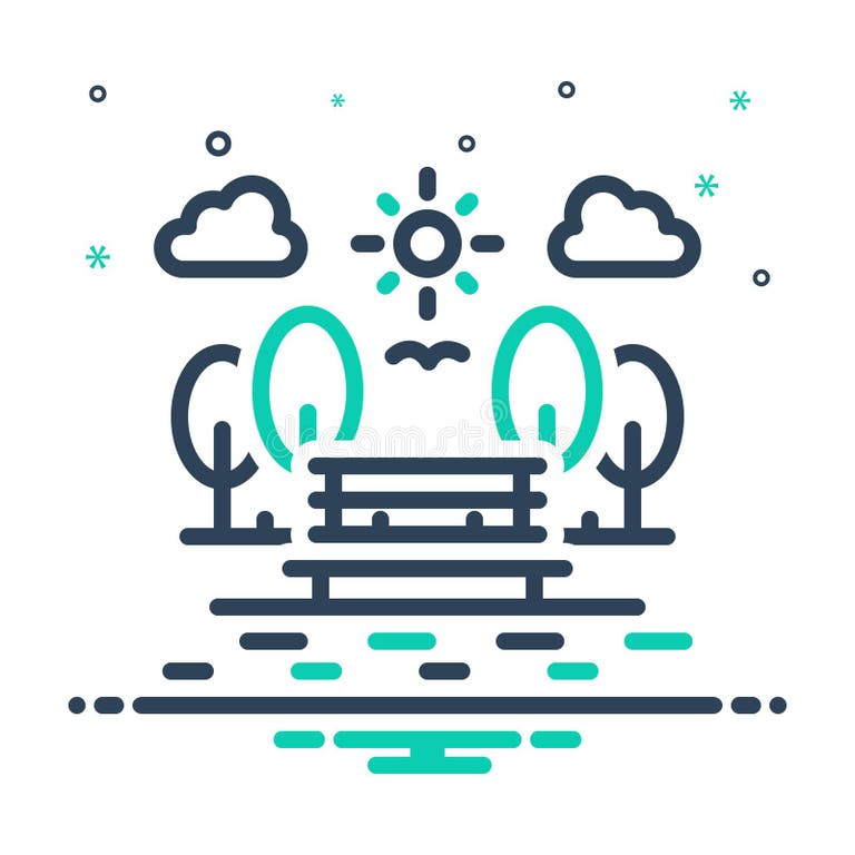 Mix Icon for Public Spaces, Public and Garth Stock Vector ...