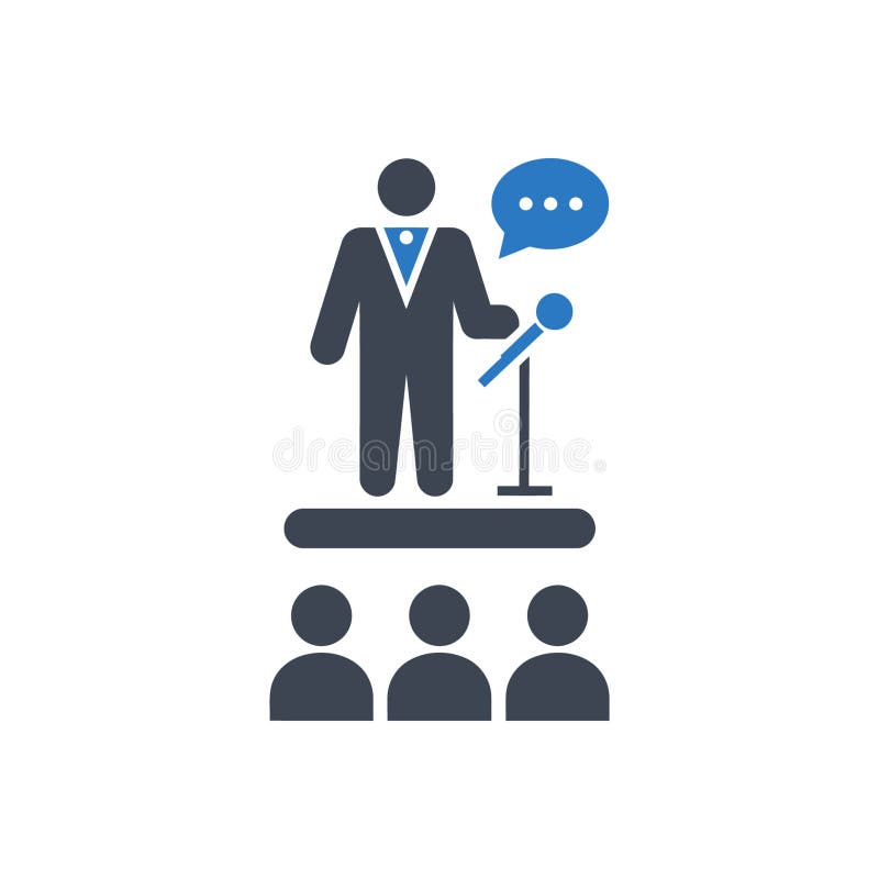 Public Speaker Icon stock vector. Illustration of speech - 361728826