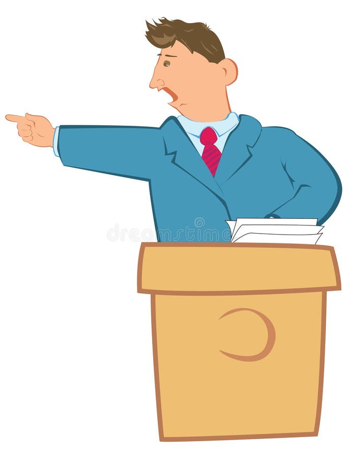 Public Speaker Rostrum Stock Illustrations – 4,966 Public Speaker ...