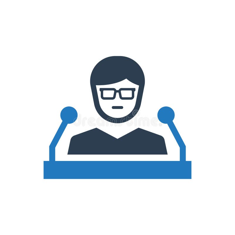 Public speaking icon stock vector. Illustration of conference - 46200806