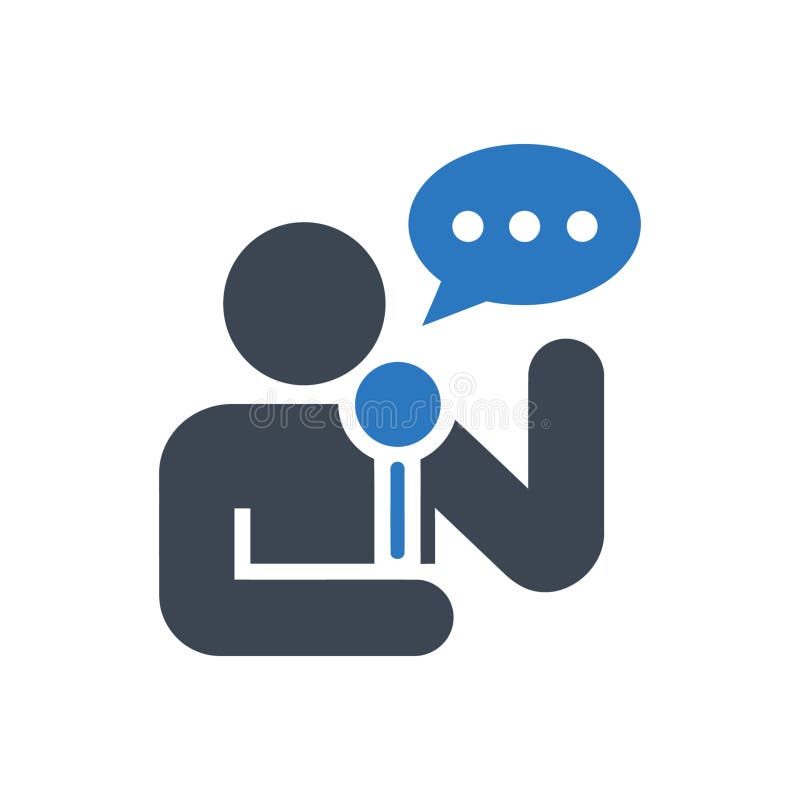 Speaking Icon Talk Silhouette Clipart Stock Vector - Illustration of ...