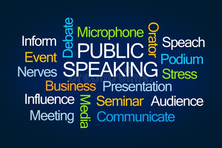 Public Speaking Word Cloud stock illustration. Illustration of ...