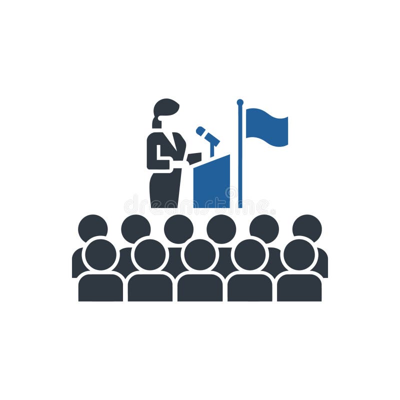 Public Speech Presentation Icon Stock Vector - Illustration of icon ...