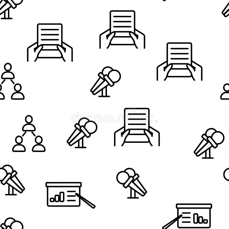 Public Speech Vector Seamless Pattern Stock Vector - Illustration of ...