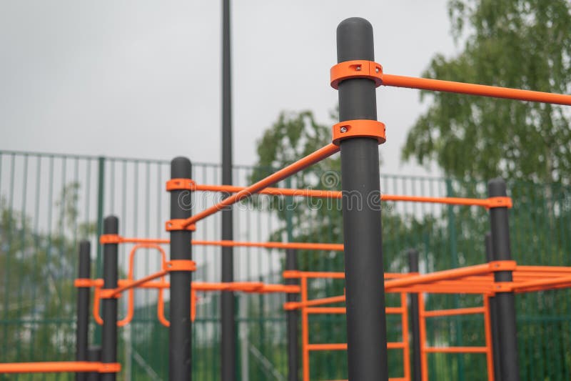 Public Sports Ground for Outdoor Workout. Stock Image - Image of ...