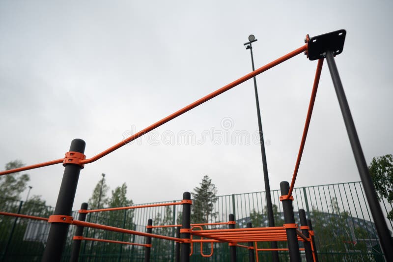 Public Sports Ground for Outdoor Workout. Stock Image - Image of ...