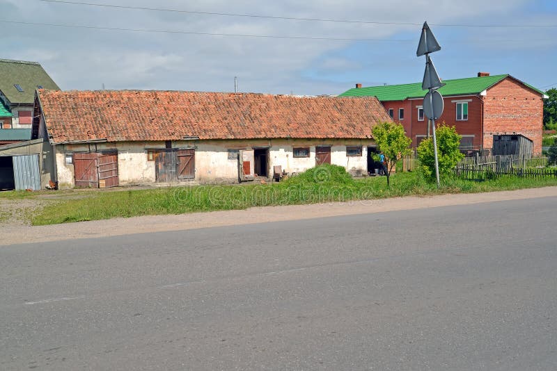Public Stone Barn of German Construction. Polessk, Kaliningrad Region ...