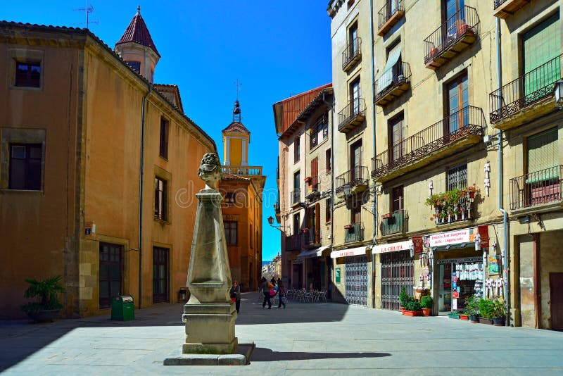 Public Stone Drinking Fountain. Vic, Spain. Editorial Image - Image of ...