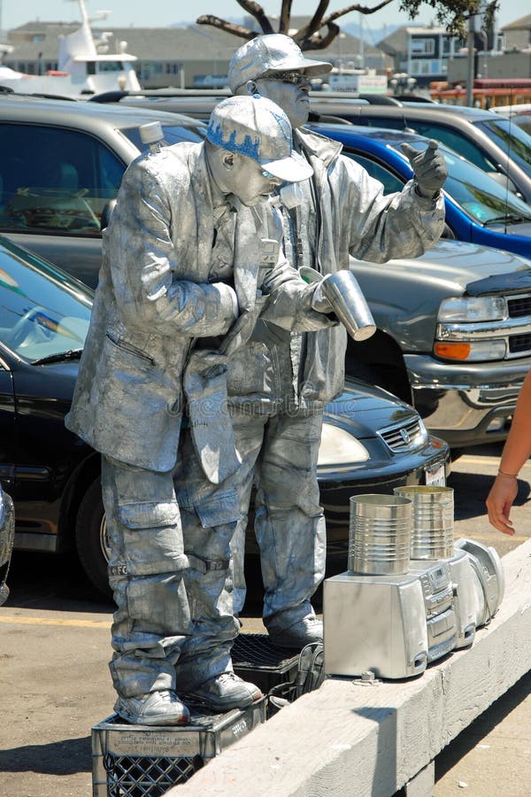 Public Street Live Statue Artist Editorial Photography - Image of mime ...