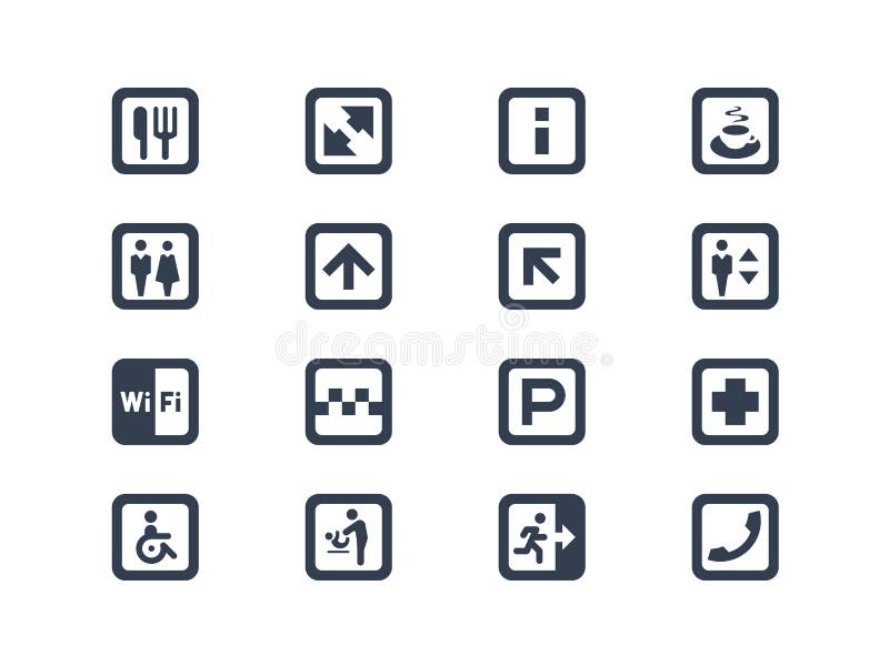 Public symbols stock vector. Illustration of arrow, handicap - 33762100