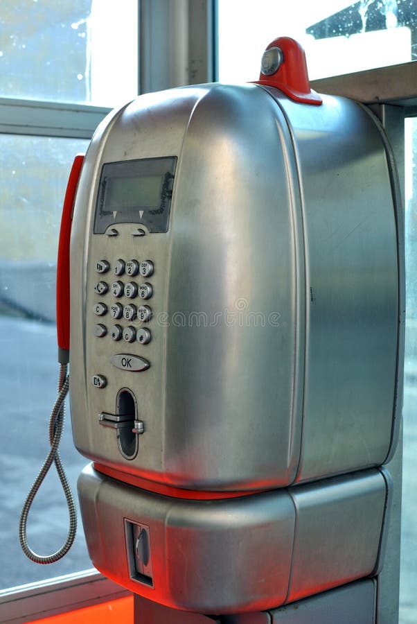 Public telephone stock image. Image of coin, dial, communications ...