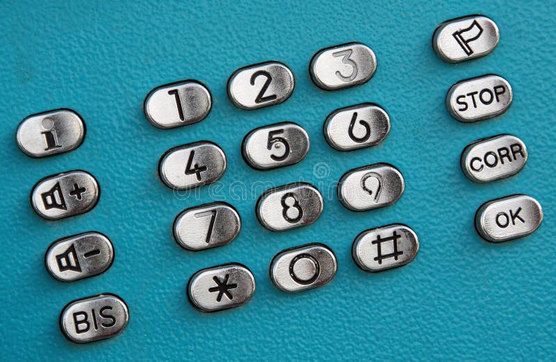 Public Telephone Keypad Dial Buttons Stock Photo - Image of correction ...