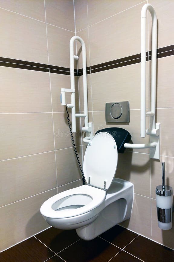 Public Toilet for People with Disabilities. Stock Image - Image of ...