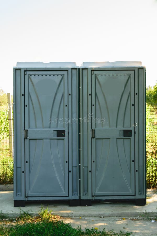 Public Toilets Installed in Green Park Stock Image - Image of ...