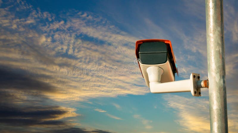 Public Traffic Security Camera Stock Image - Image of guard, digital ...