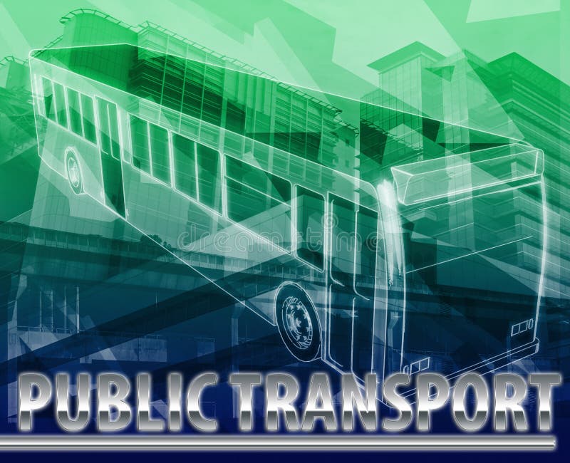 Public Transport Abstract Concept Digital Illustration Stock ...