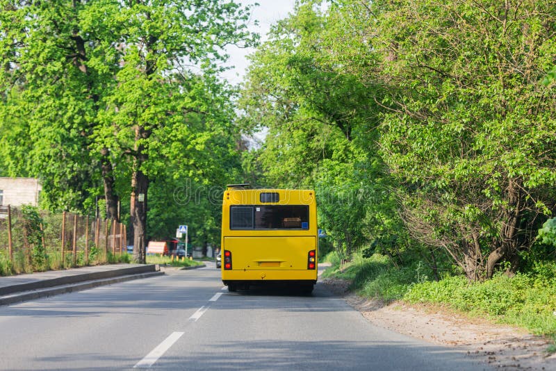 Public Transport Bus Rides in Spring Streets Stock Photo - Image of ...