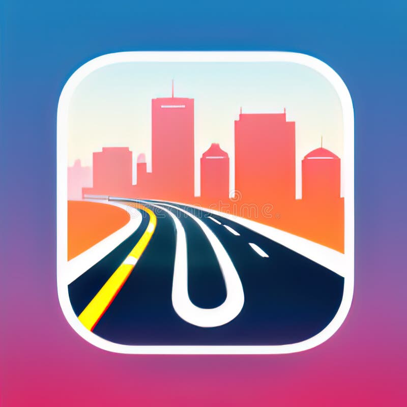 Public Transport Software App Style Icon. Generative AI. Stock ...