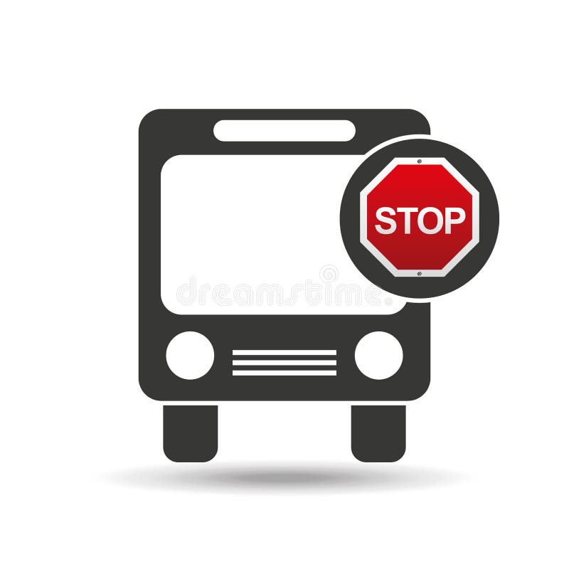 Public Transport Stop Road Sign Design Stock Vector - Illustration of ...