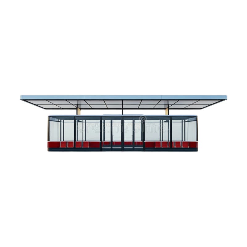 Public Transportation Bus Stand on Transparent Background - Ai ...