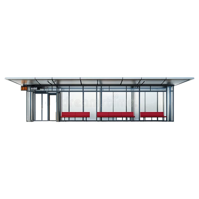 Public Transportation Bus Stand on Transparent Background - Ai ...