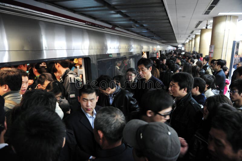 Public Transportation in China - Beijing Subway Editorial Stock Image ...