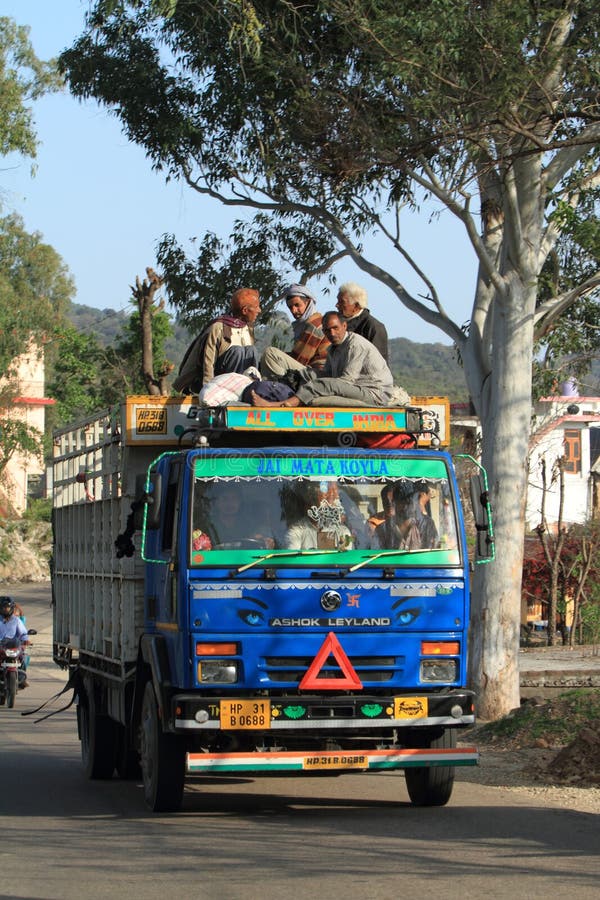 Bus Transportation in India Editorial Image - Image of public, full ...