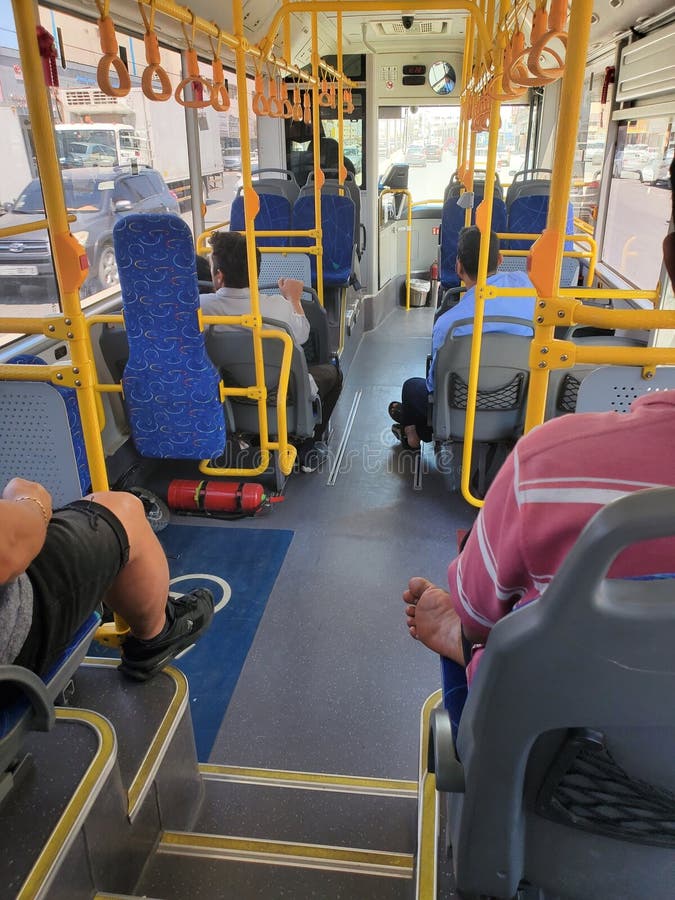 Public Transportation Inside the Bus Editorial Image - Image of ...