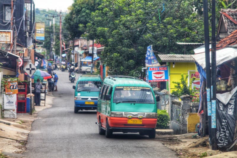 Public Transportation in One of the Urban Cities of Indonesia Editorial ...