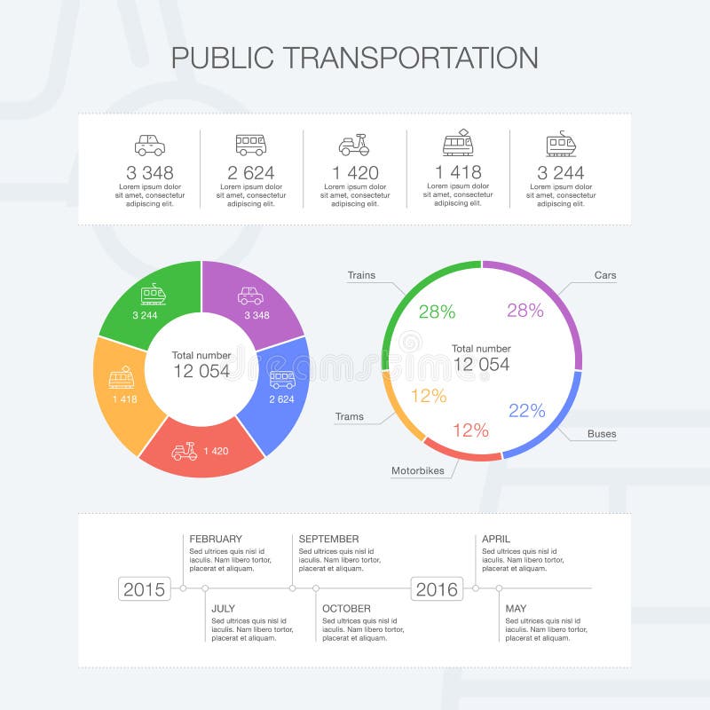 Public Transportation Template Stock Illustration - Illustration of ...
