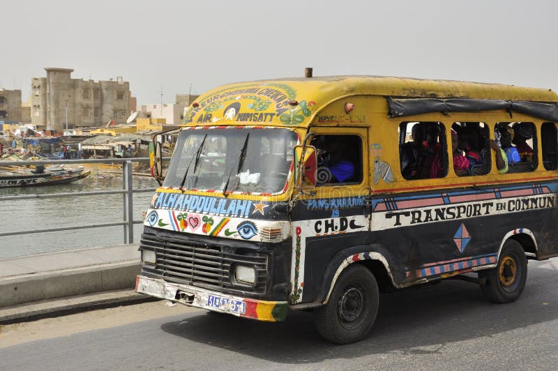 Public Transportation Typical Bus in Senegal Editorial Stock Image ...