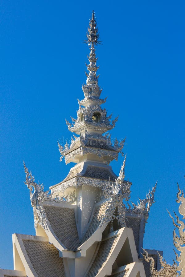 Public White Temple with Clear Sky Background Stock Photo - Image of ...