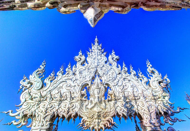 Public White Temple with Clear Sky Background Stock Photo - Image of ...