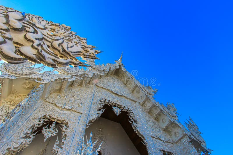 Public White Temple with Clear Sky Background Stock Photo - Image of ...