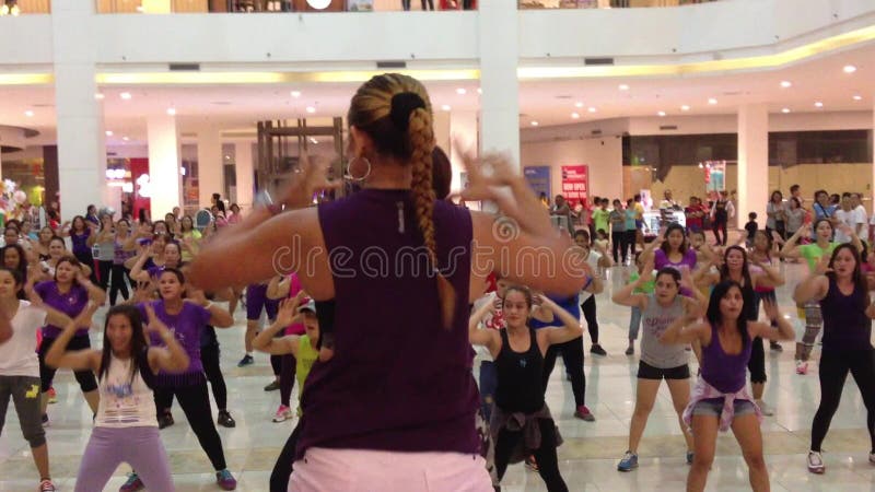 Public Zumba Dance stock video. Video of asian, follow - 72654703