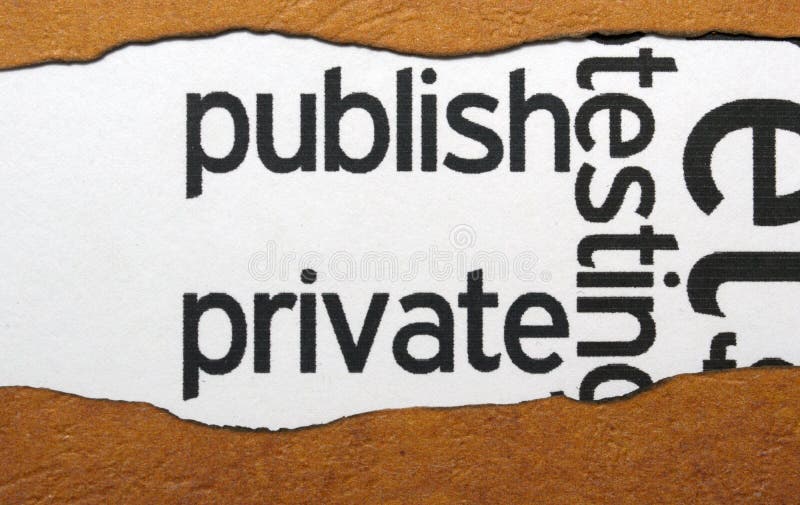 Publicar Texto Privado Em Papel Rasgado Ilustração Stock - Ilustração ...