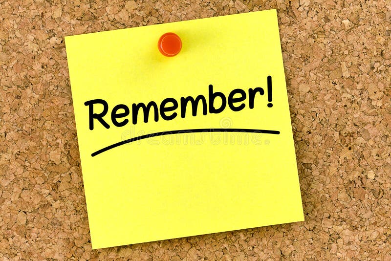 El Post-it Con Recuerda La Nota Imagen de archivo - Imagen de mensaje ...