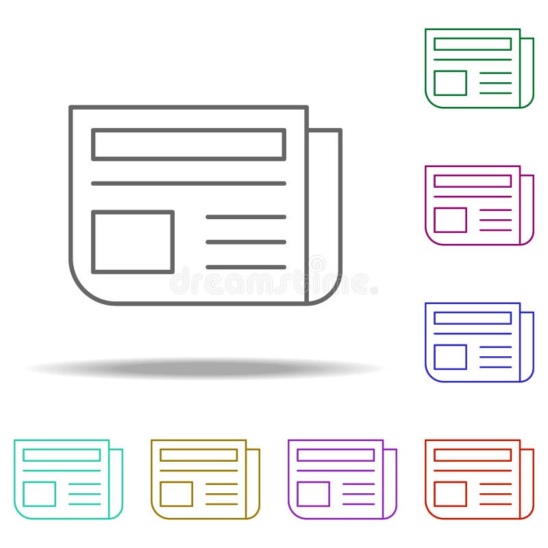 Publications Icon. Elements of Web in Multi Color Style Icons Stock ...