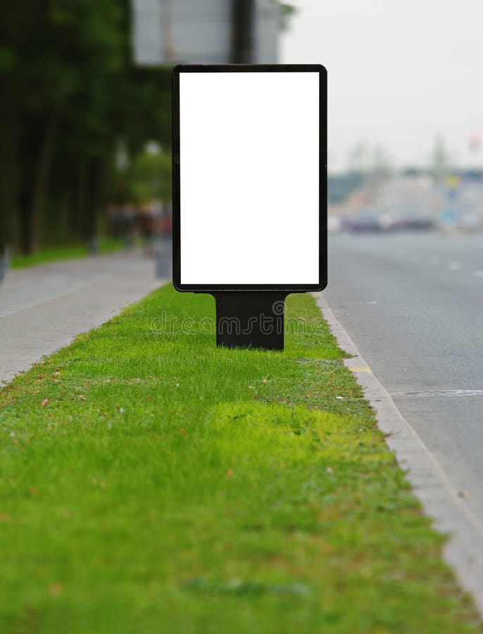Publicity Board on a Roadside Stock Image - Image of advertising ...