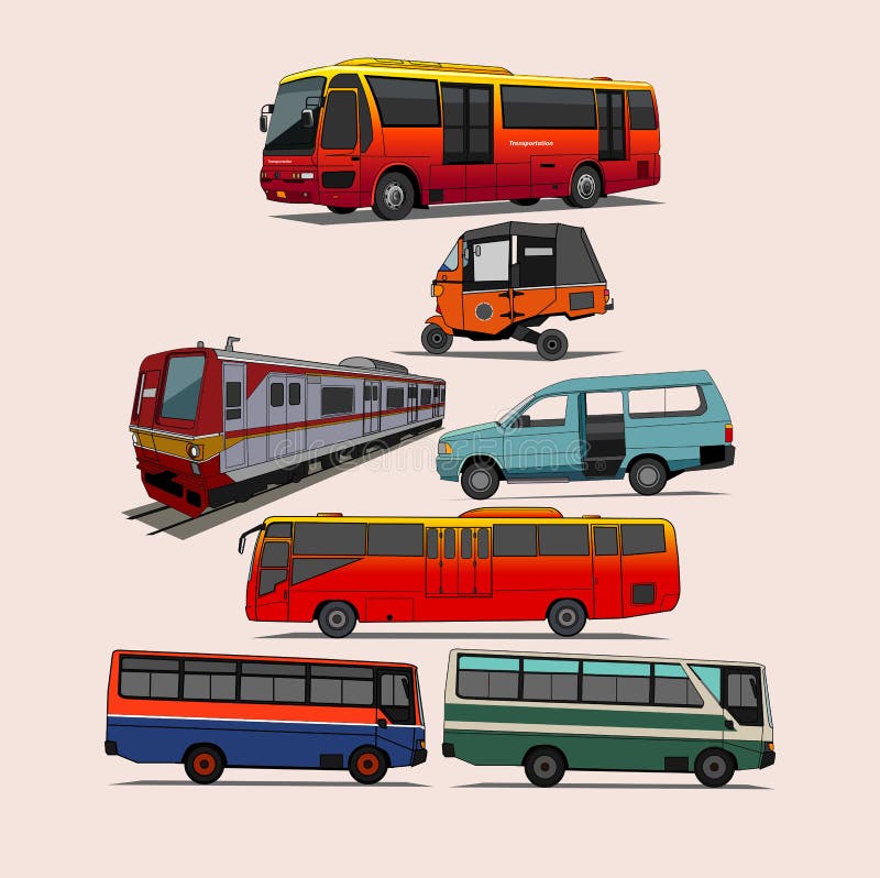 Public transportation stock vector. Illustration of metromini - 228204173