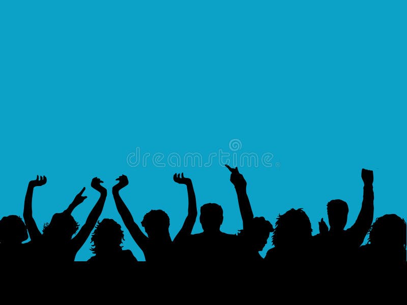 Publiek vector illustratie. Illustration of silhouet, uitvoerder - 562975