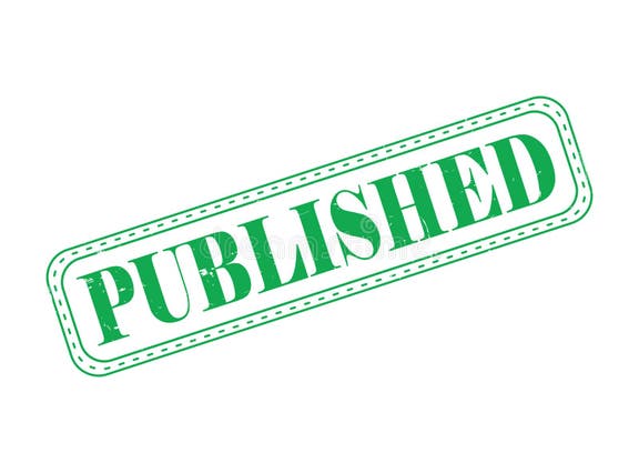 Published Rubber Stamp Seal with an Outline Stock Vector - Illustration ...