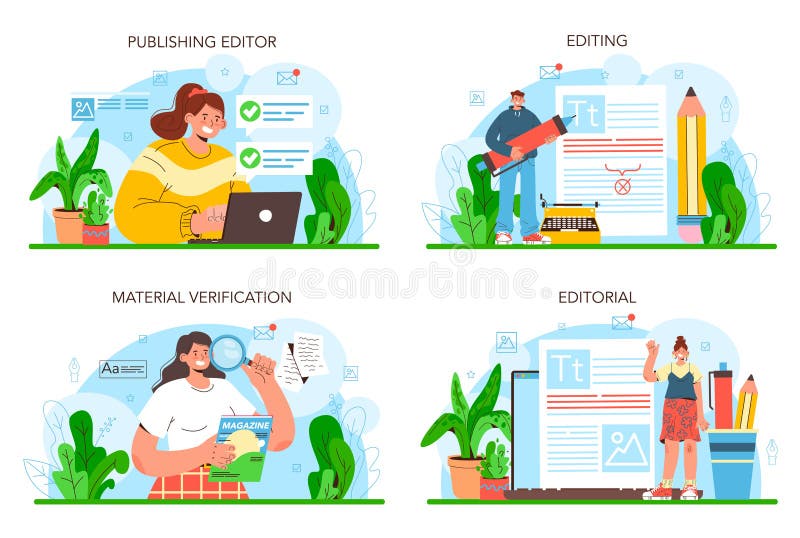 Woman Publishing Cartoon Stock Illustrations – 240 Woman Publishing ...