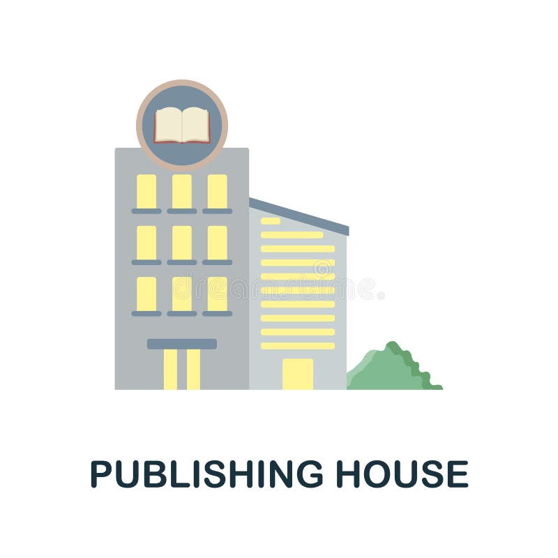 Publishing House Flat Icon. Colored Element Sign from Books Collection ...