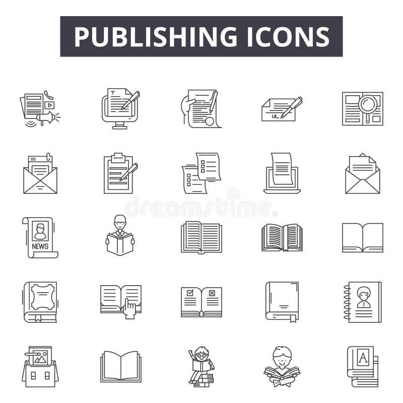 Text, Publishing Icons stock vector. Illustration of clipart - 5055984
