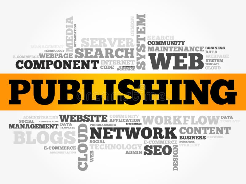 Publishing word cloud stock illustration. Illustration of information ...