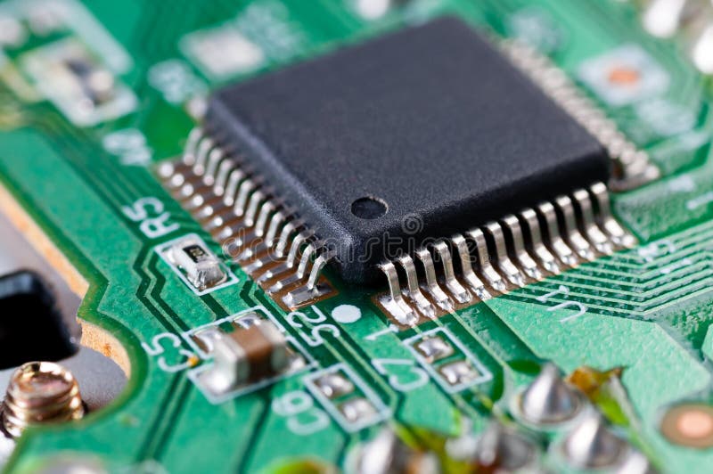 Puce électronique Sur La Carte D'ordinateur Photo stock - Image du puce ...
