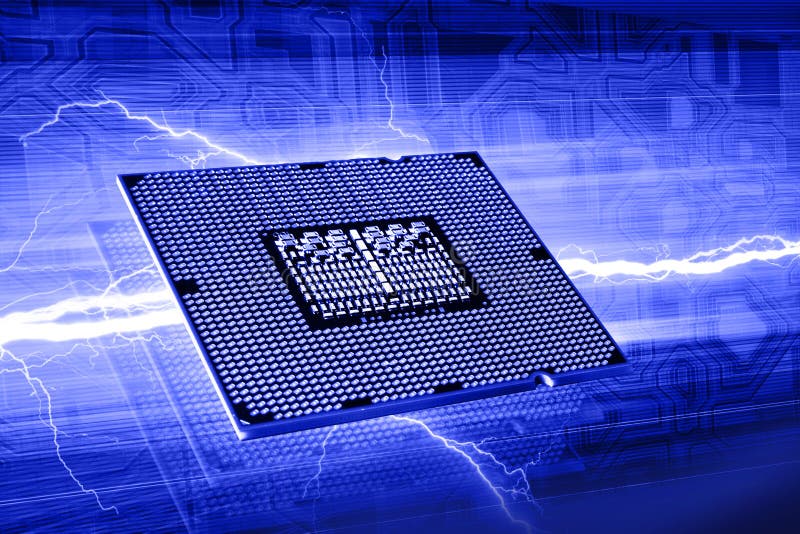 Icône De Puce Informatique En Style Plat Illustration Du Vecteur De ...