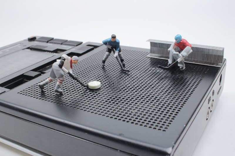 A Puck during the Game, Professional Player Shooting on Speaker Stock ...